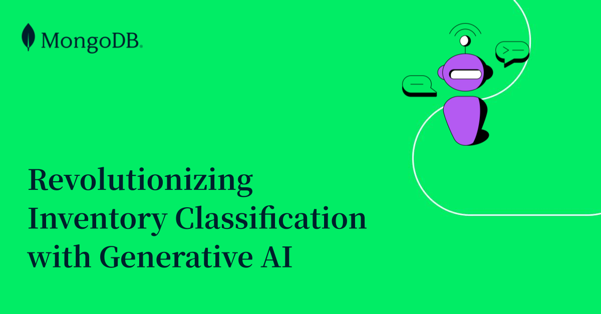 Revolutionizing Inventory Classification with Generative AI | MongoDB Blog
